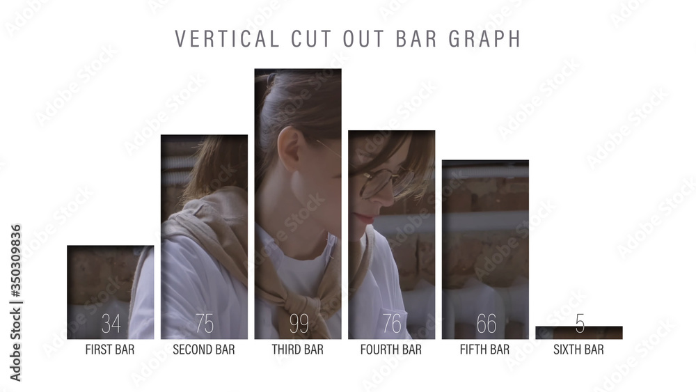 Vertical Cut Out Bar Graph Stock Template | Adobe Stock