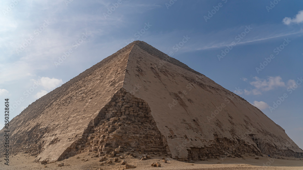 The Bent Pyramid is an ancient Egyptian pyramid located at the royal ...