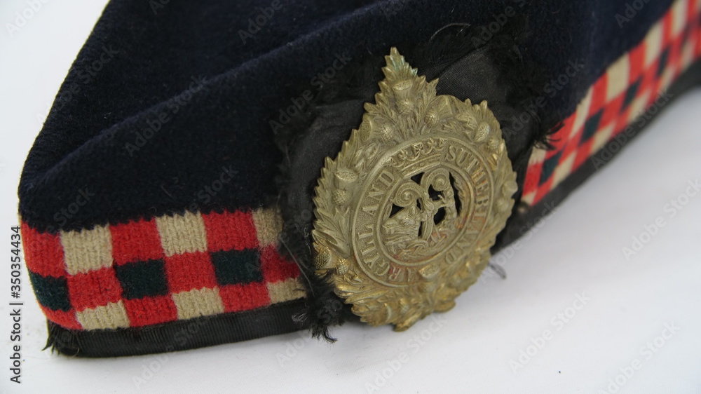 Poster Wool WW2 Argyll and Sutherland Highlanders Glengarry cap with ...