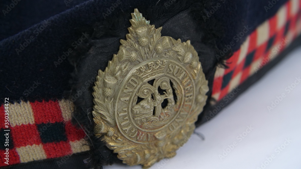 Wool WW2 Argyll and Sutherland Highlanders Glengarry cap with Argyll ...