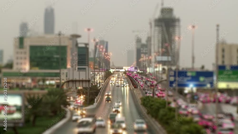 Riyadh, Saudi Arabia Aerial view of Riyadh downtown with landscape view ...