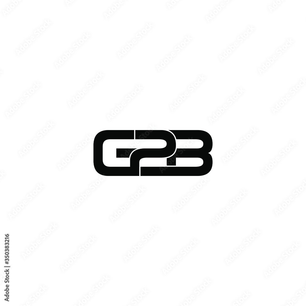 g2b letter original monogram logo design Stock Vector | Adobe Stock