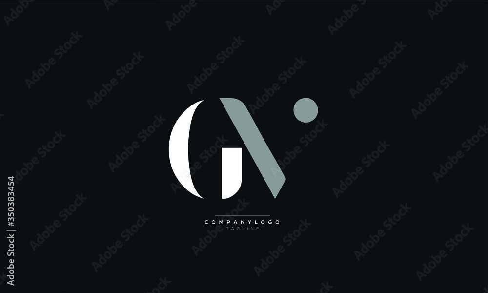 GV Letter Logo Alphabet Design Icon Vector Symbol Stock Vector | Adobe ...