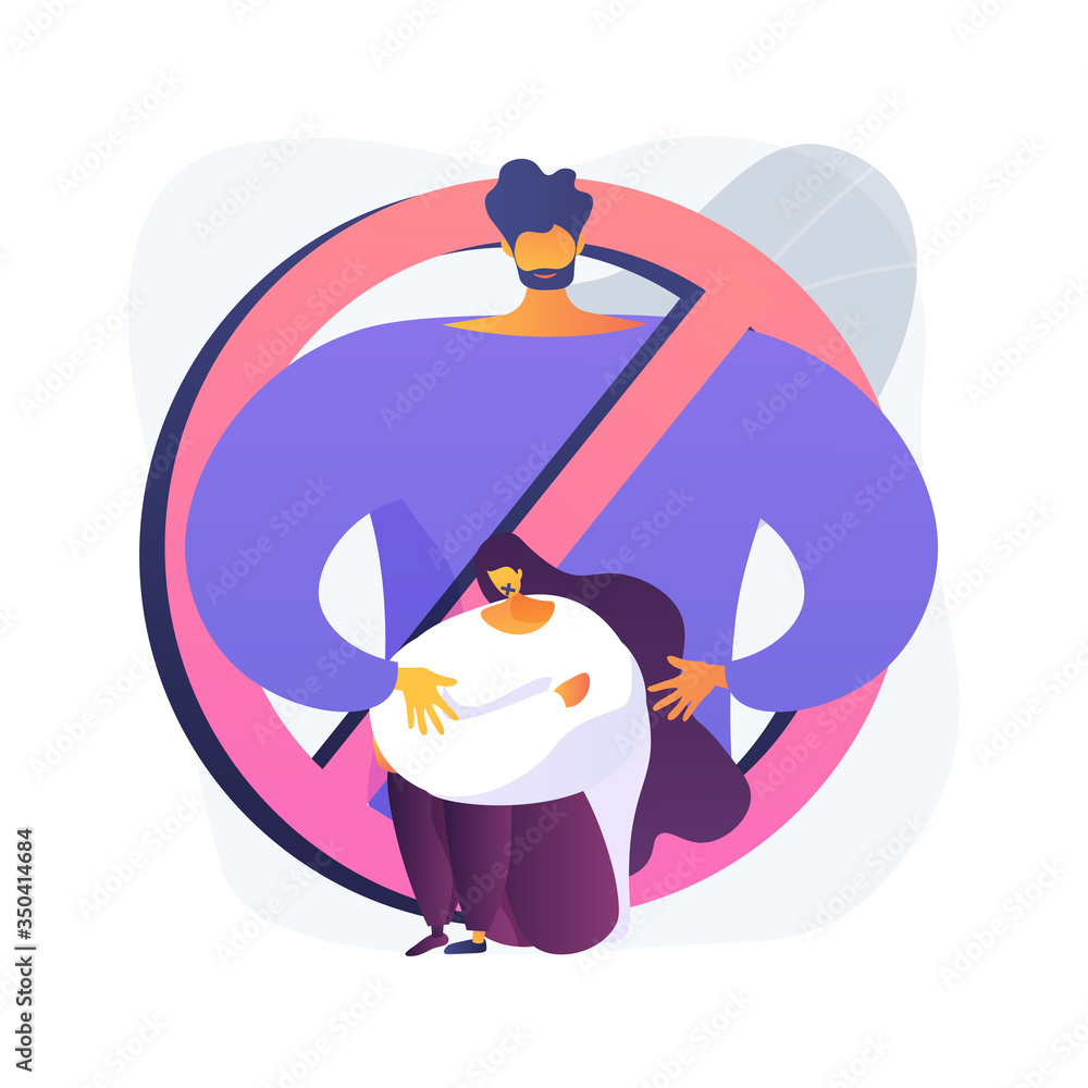 Sexual harassment abstract concept vector illustration. sexual bullying ...