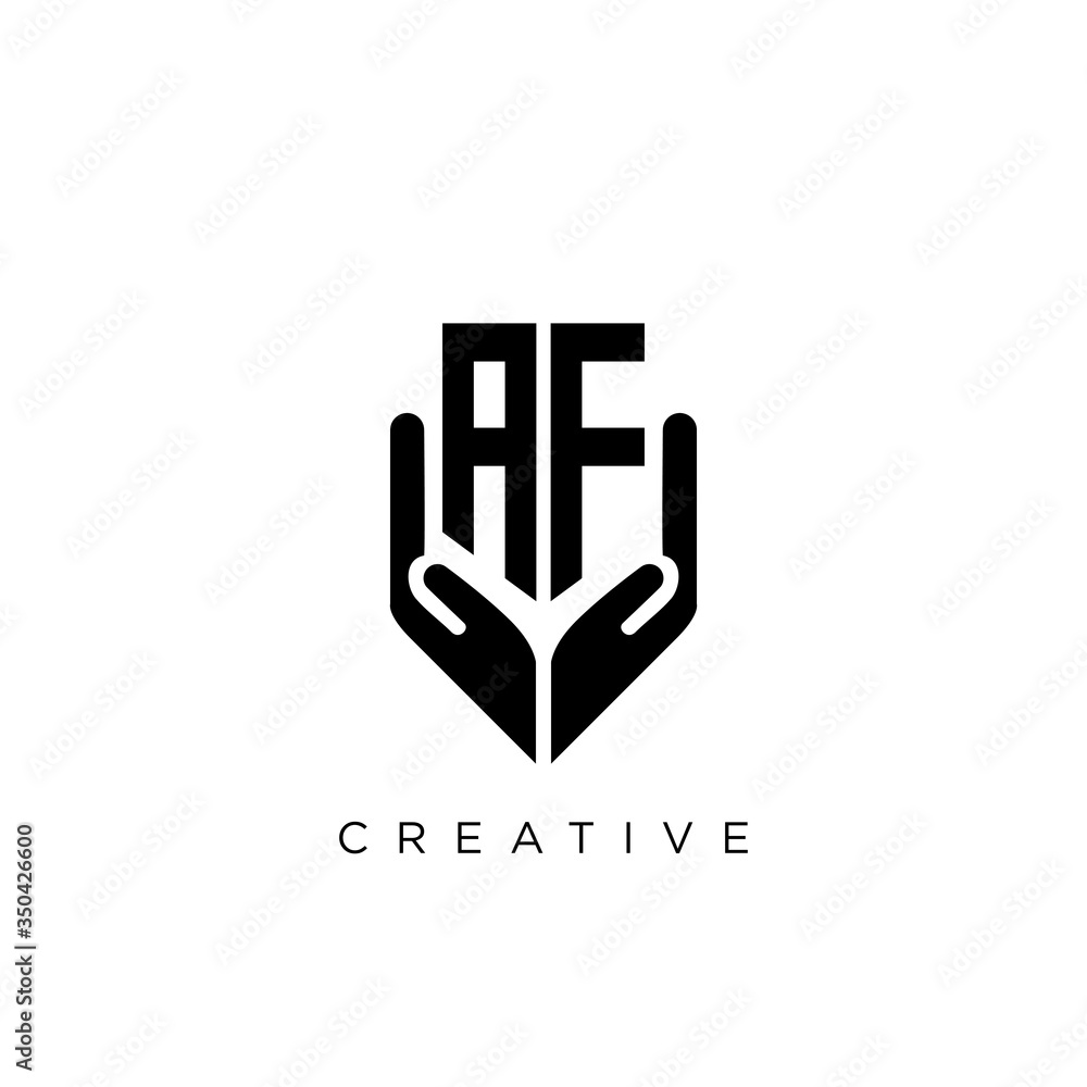 af shield abstract logo design Stock Vector | Adobe Stock