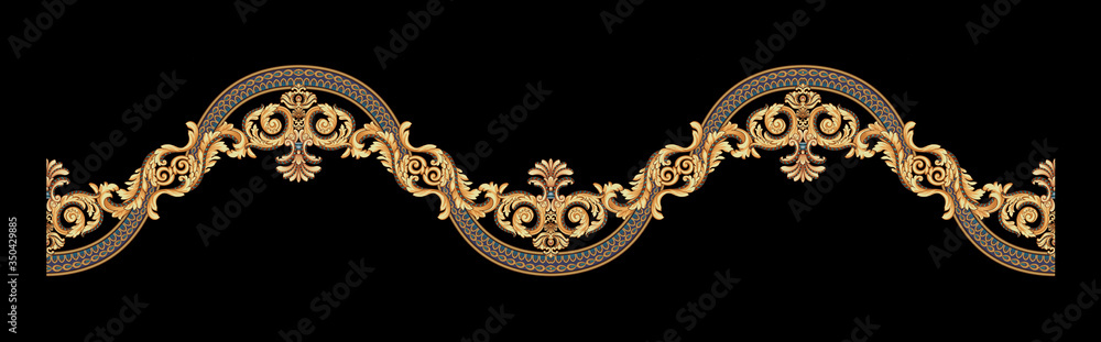 Decorated with elegant and luxurious patterns. Rococo, Baroque style ...