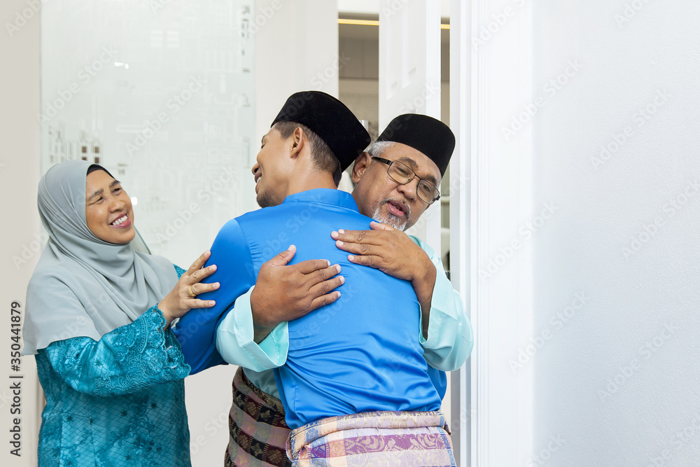 Muslim men greeting each other Stock Photo | Adobe Stock