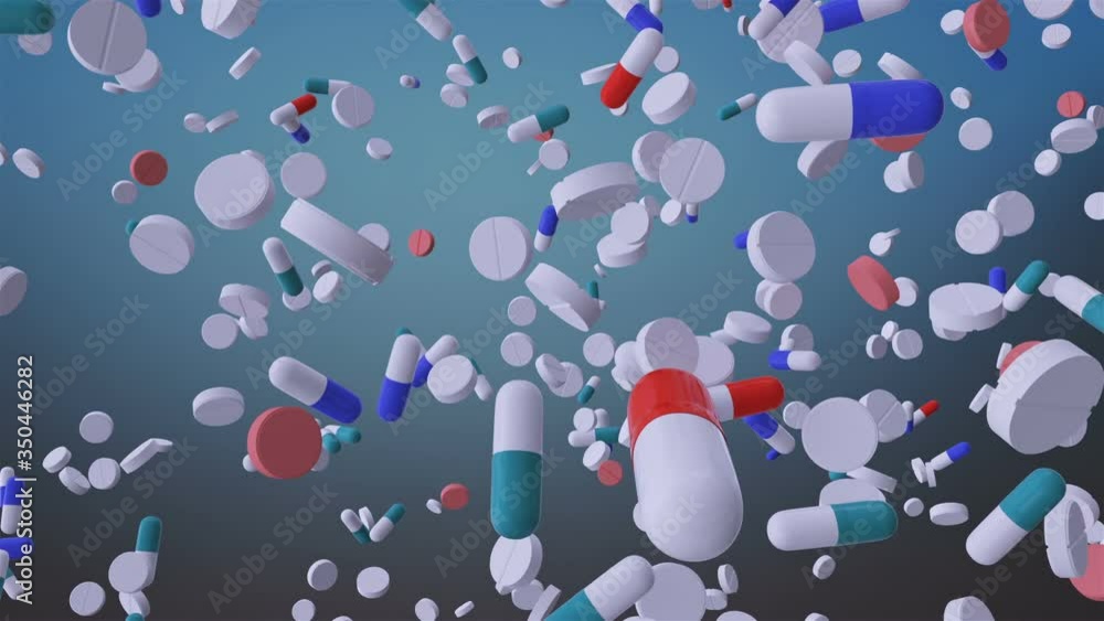 Video Stock Medicine pill capsule and tablets explosion animation ...