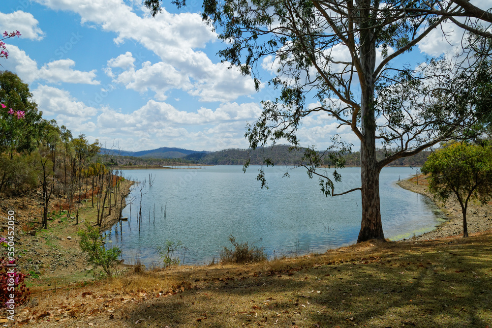 Water level is low at the Cania Gorge Dam located in Queensland ...