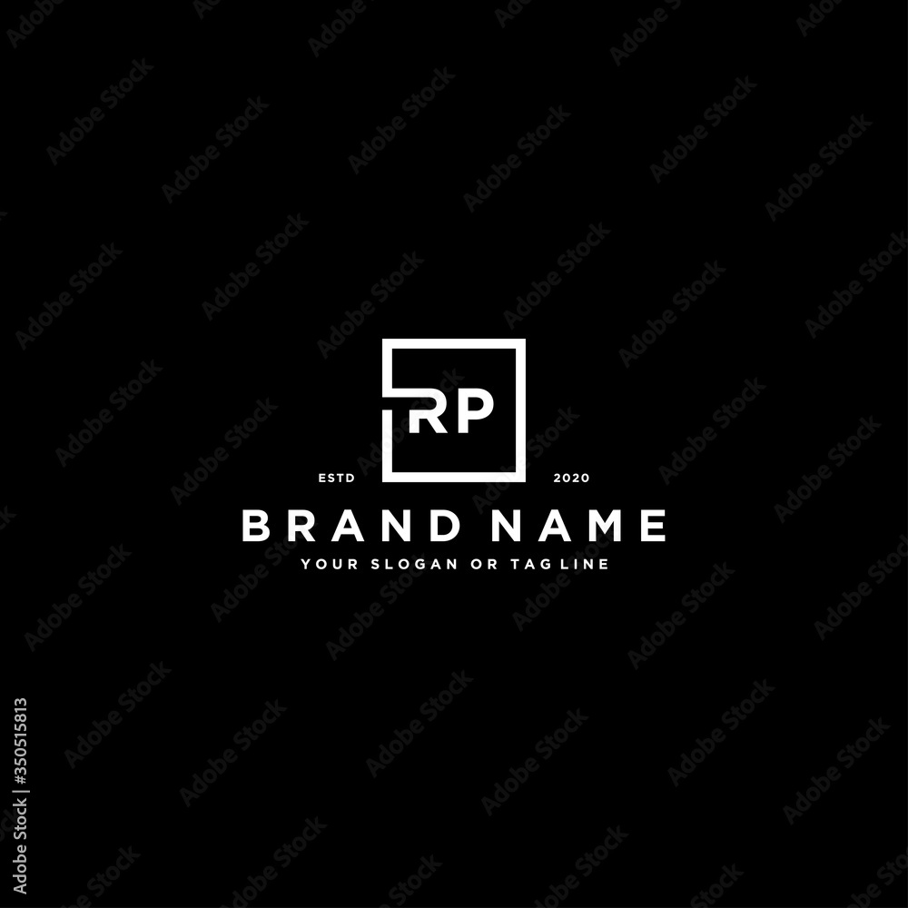 letter RP logo design vector Stock Vector | Adobe Stock