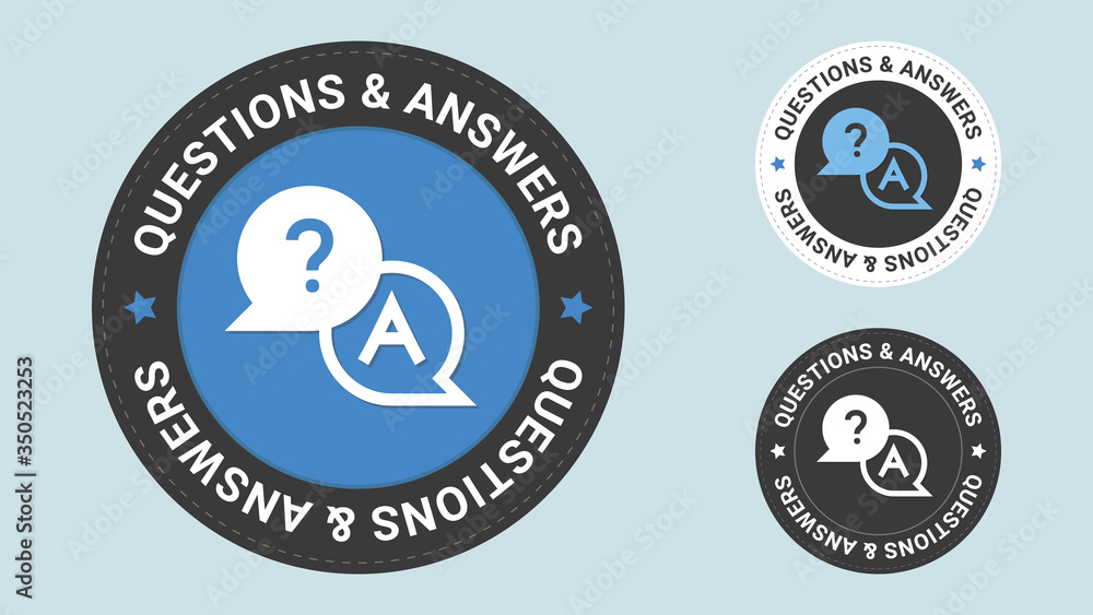 Vetor de Questions and Answers stamp vector illustration with euro sign ...
