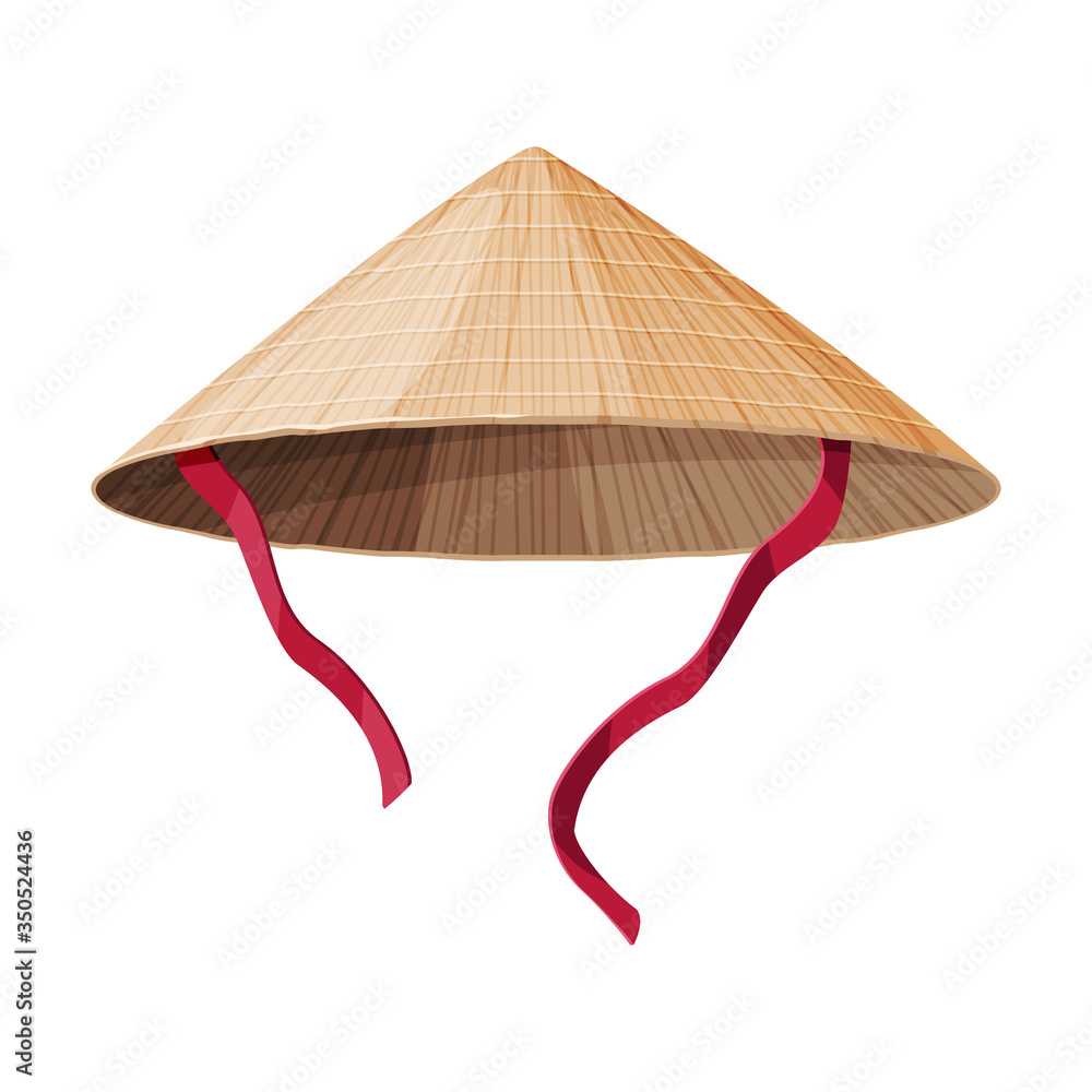 Asian Conical Straw Hat, Traditional Chinese or Vietnamese Headdress ...