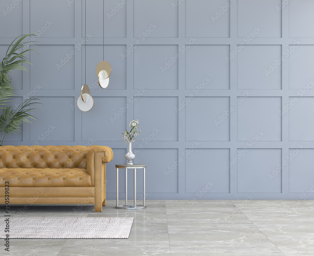 Interior design simple scene. Modern interior. 3d render studio. 3d ...