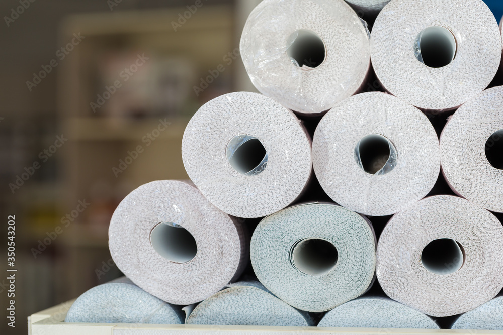 Trendy multicolored modern design rolls Wallpaper as background. Luxury ...