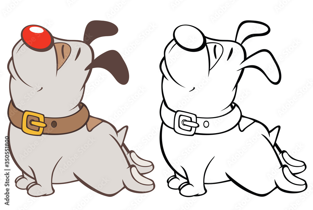 Vector Illustration of a Cute Cartoon Character Hunting Dog for you ...
