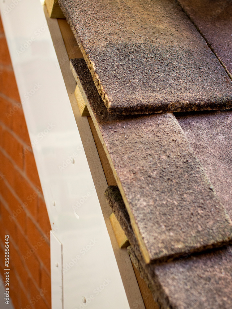 Cross section showing roof battens and tiles Stock Photo | Adobe Stock