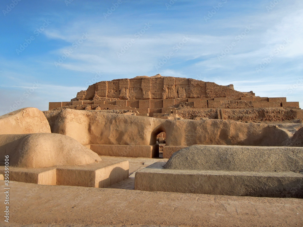 Remains of zuggurat Chogha Zanbil & temple of Elamite god Kiririsha ...