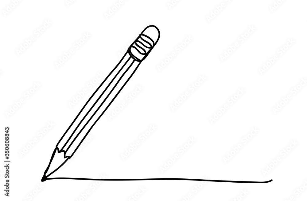 pencil sketch , line drawing style on white background,vector design ...