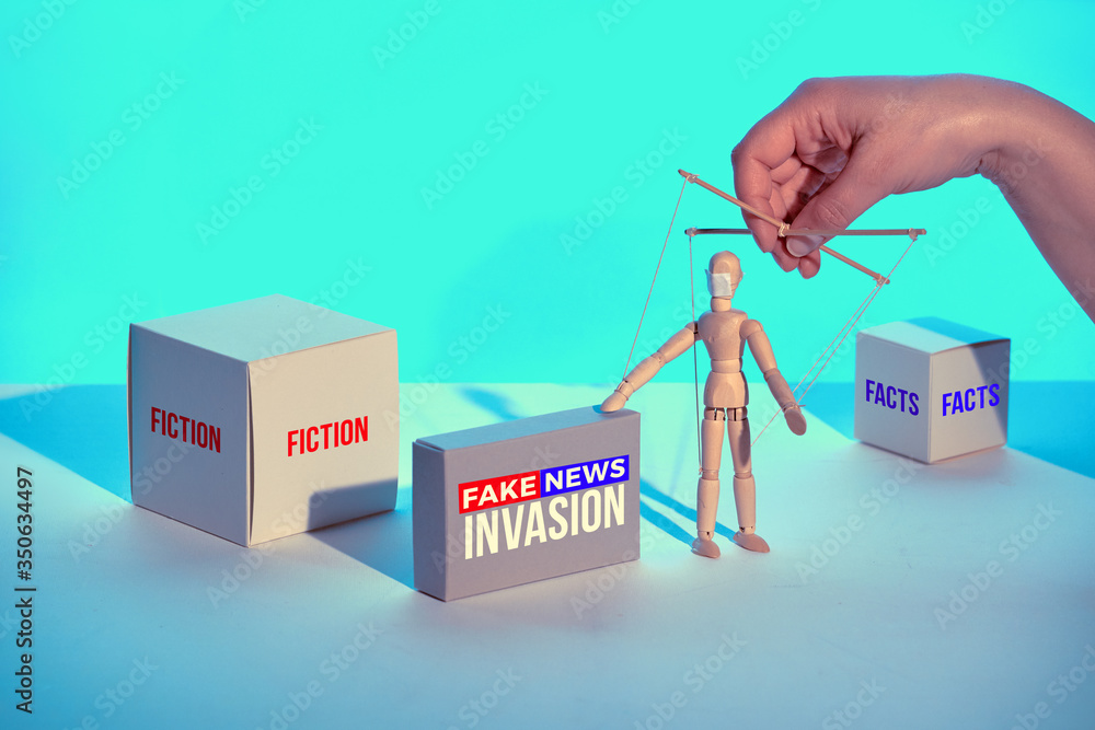 Box with text " fake news invastion". Infodemics of fake news and ...