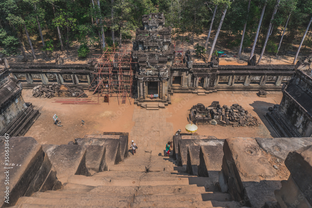 Ancient Angkor Wat Ruins Panorama. Eastern Mebon Temple. Siem Reap ...