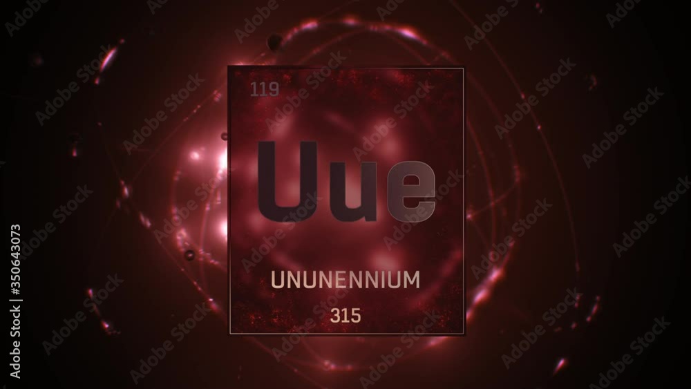 Vidéo Stock Unnunenium as Element 119 of the Periodic Table. Seamlessly ...