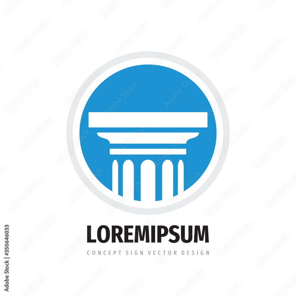 Architecture vector logo concept illustration. Antique column logo ...