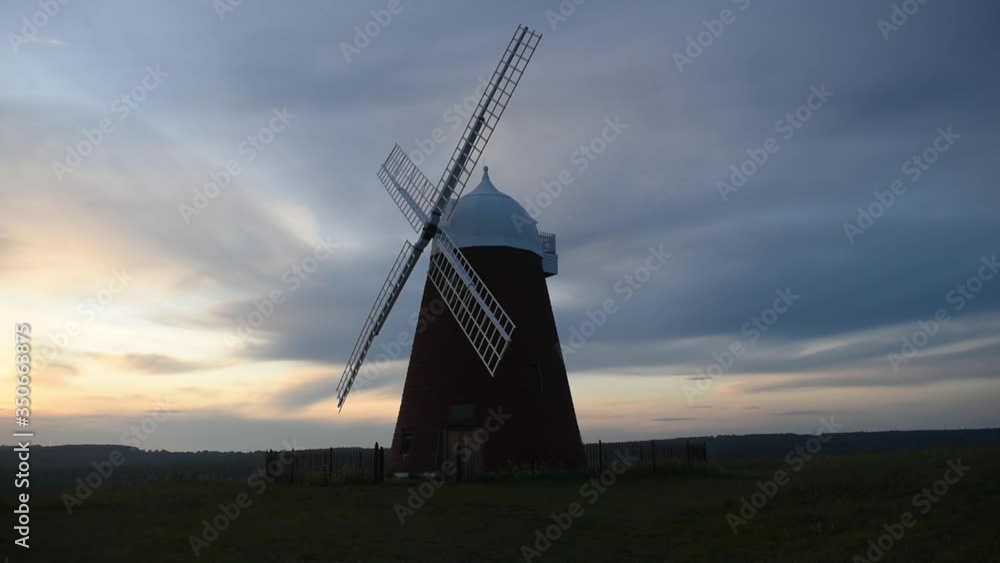 Beautiful sunset behind Halnaker windmill near Chichester in West ...