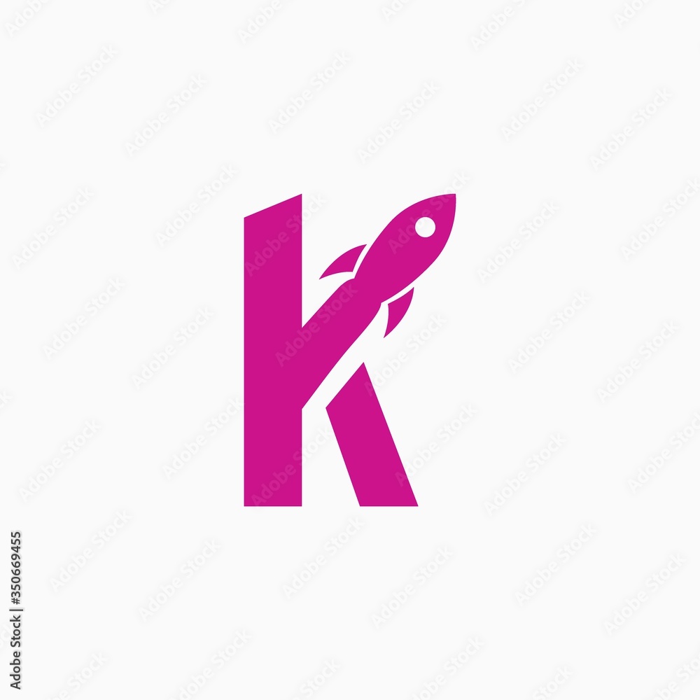 collection of letter K logos combined with rockets Stock Vector | Adobe ...