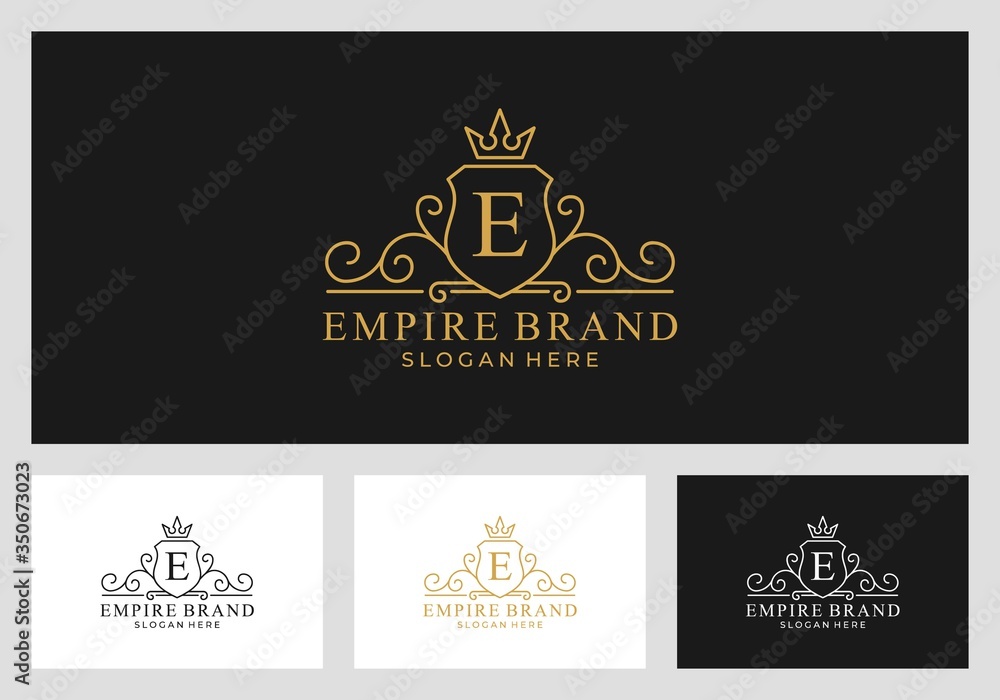 royal, empire, kingdom logo design premium vector Stock Vector | Adobe ...