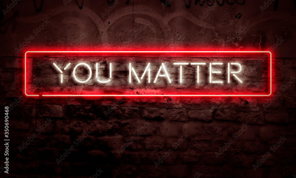 You Matter Inspirational Sign Depression Suicide Prevention Concept ...