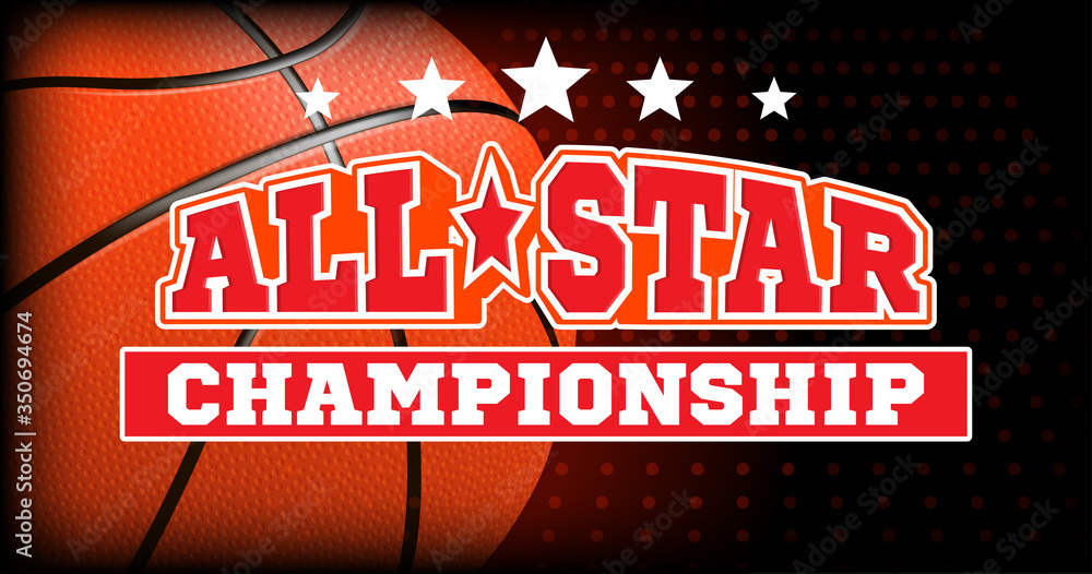 allstar basketball championship placard banner Stock Vector | Adobe Stock