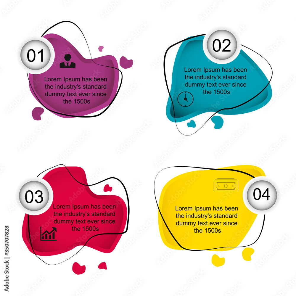 Business data visualization, infographics. Scheme of the process of ...