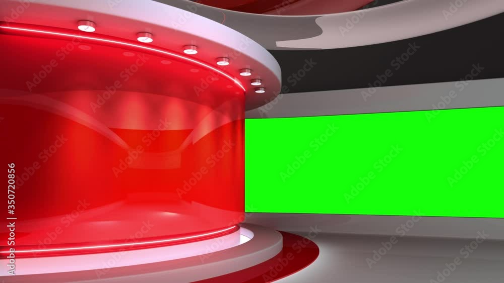 Tv studio. Red. News room. Studio Background. Newsroom bakground ...