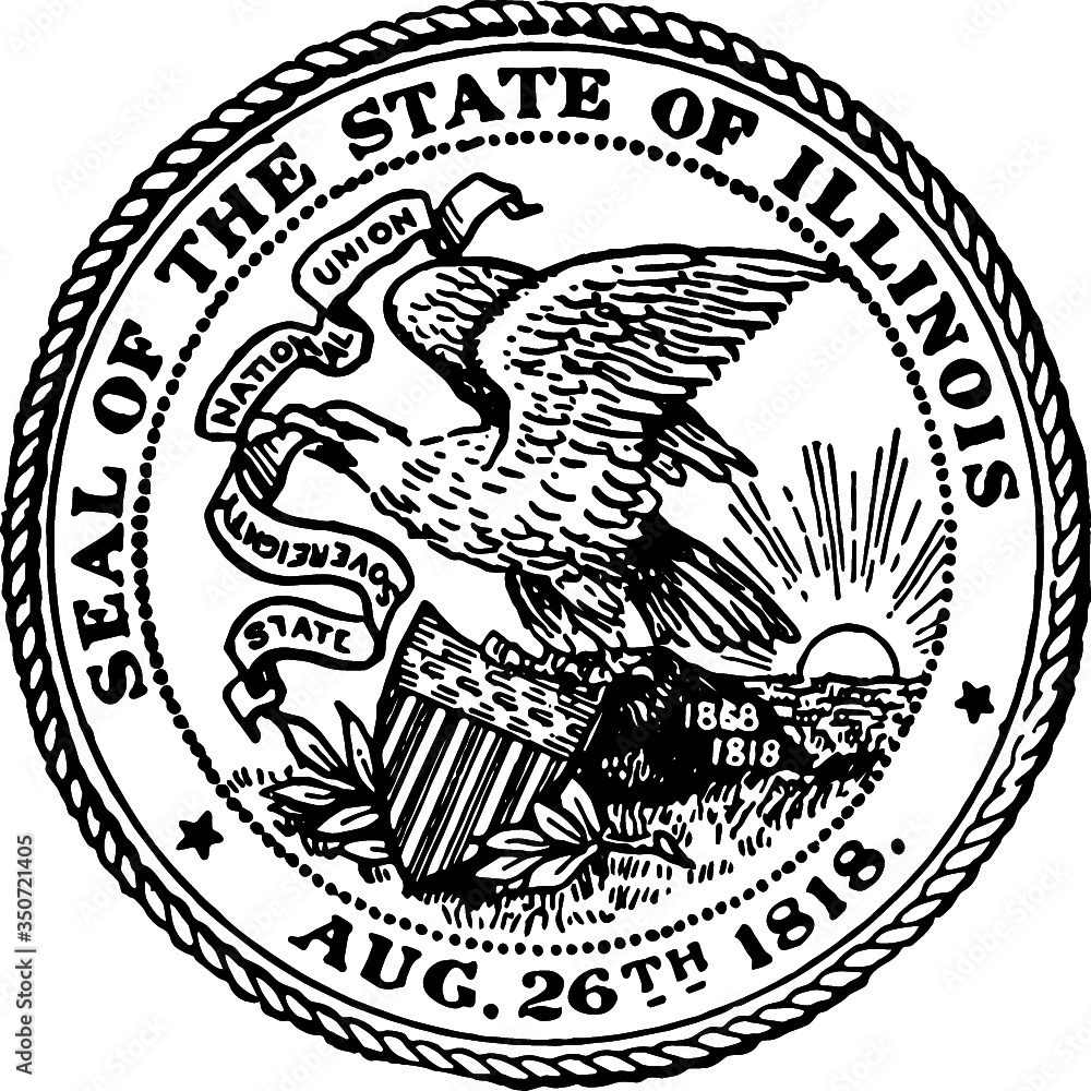 Illinois State Seal Stock Vector | Adobe Stock
