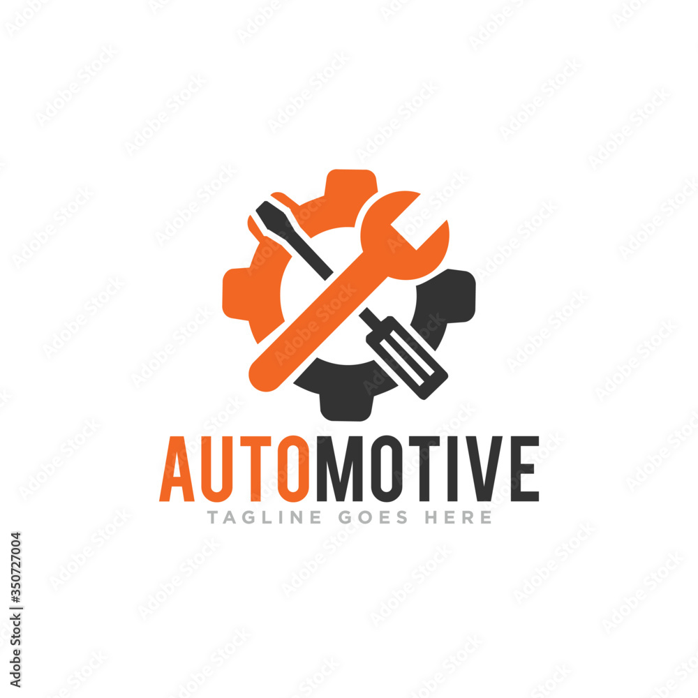 Automotive Mechanic Logo Design Vector Stock Vector | Adobe Stock