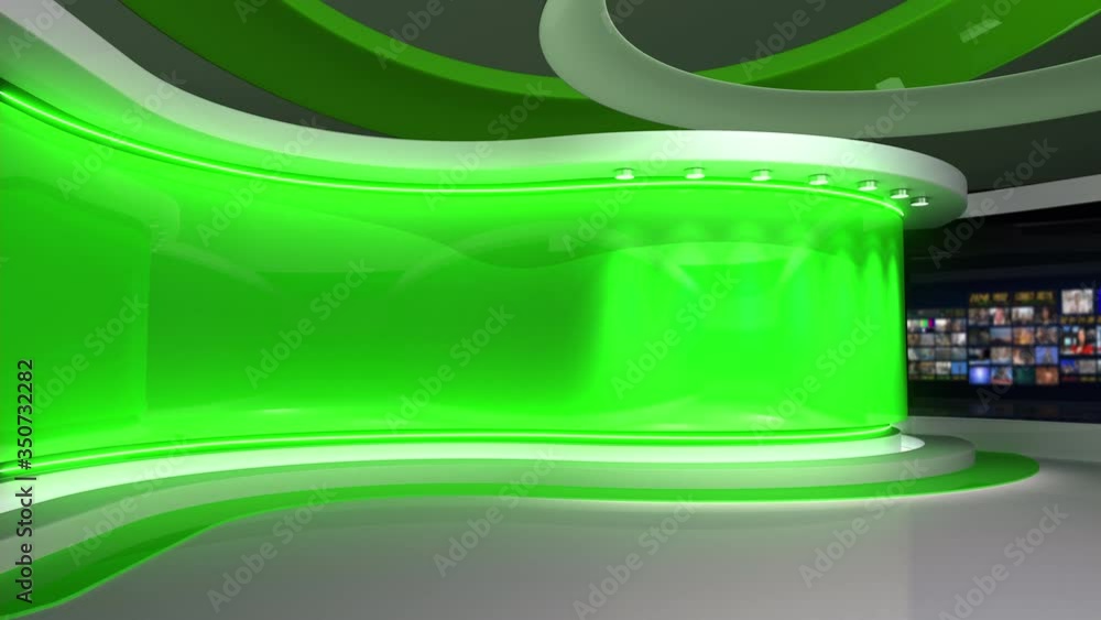 Tv studio. Green. News room. Studio Background. Newsroom bakground ...
