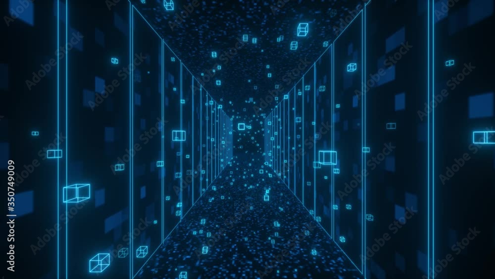 Flight through rack servers in computer data center with neural network ...