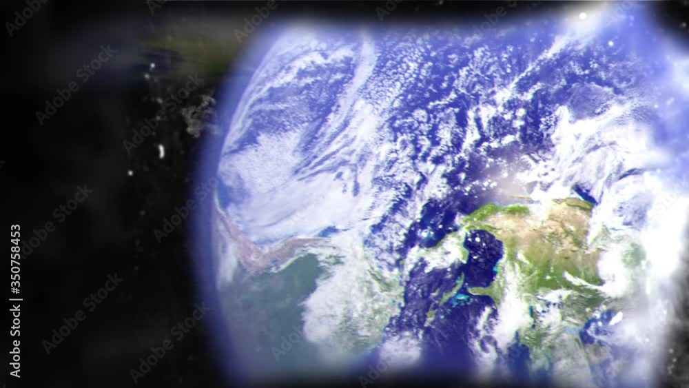 Astronaut helmet POV. View of Earth through an astronaut's helmet ...