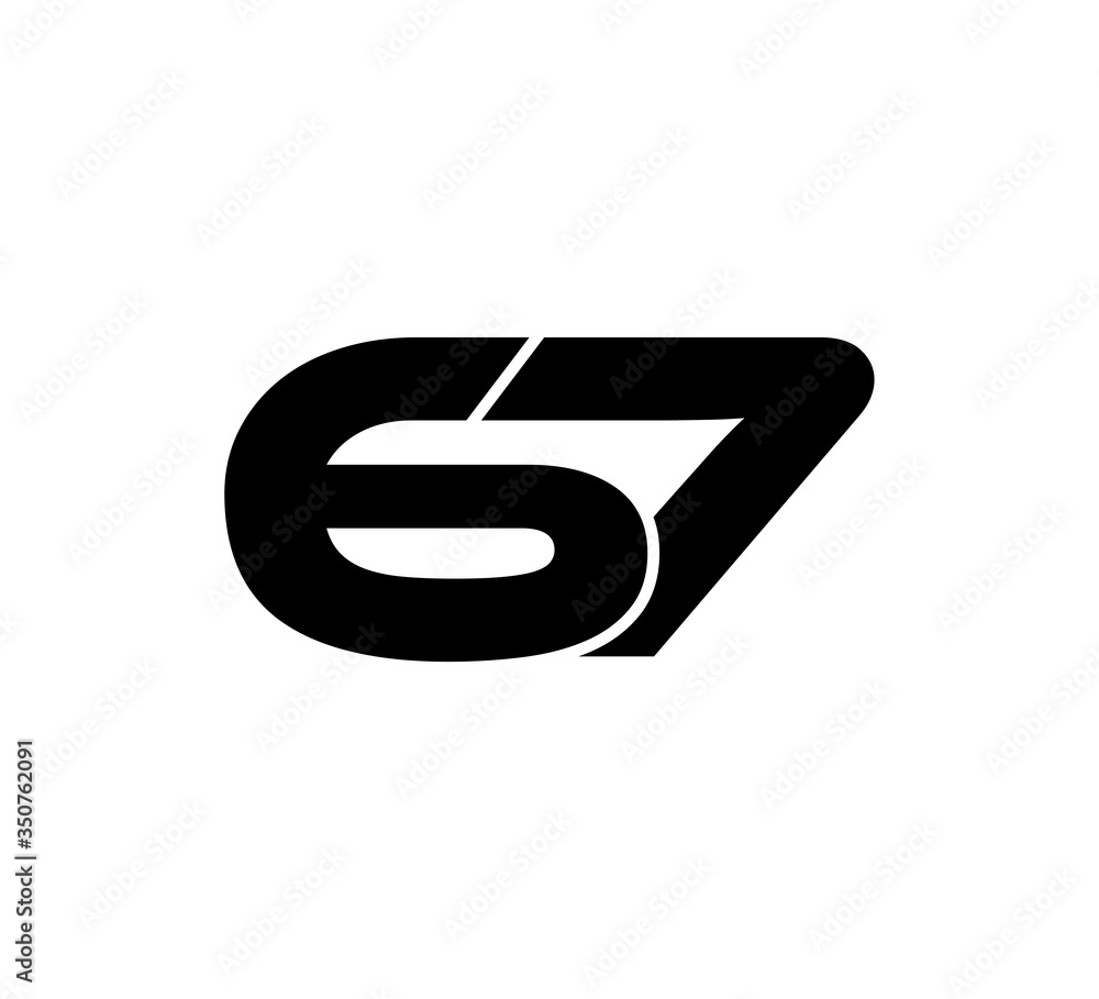 Initial 2 Numbers Logo Modern Simple Black 67 Stock Vector Adobe Stock Initial 2 Numbers Logo Modern Simple Black 67 Stock Vector Adobe Stock