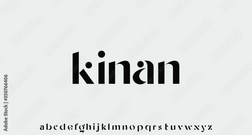 kinan, luxury unique and memorable font alphabet vector Stock Vector ...