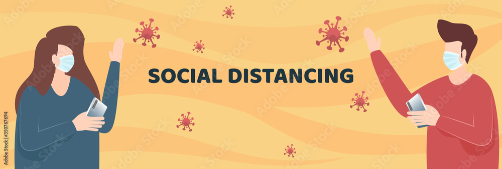 Human Social distancing how to protect yourself from covid-19. how to ...