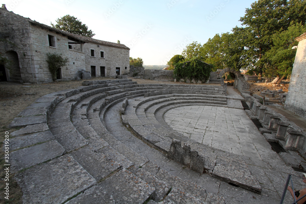 Stockfoto Sepino, Italy - August 19, 2017: the archaeological ...