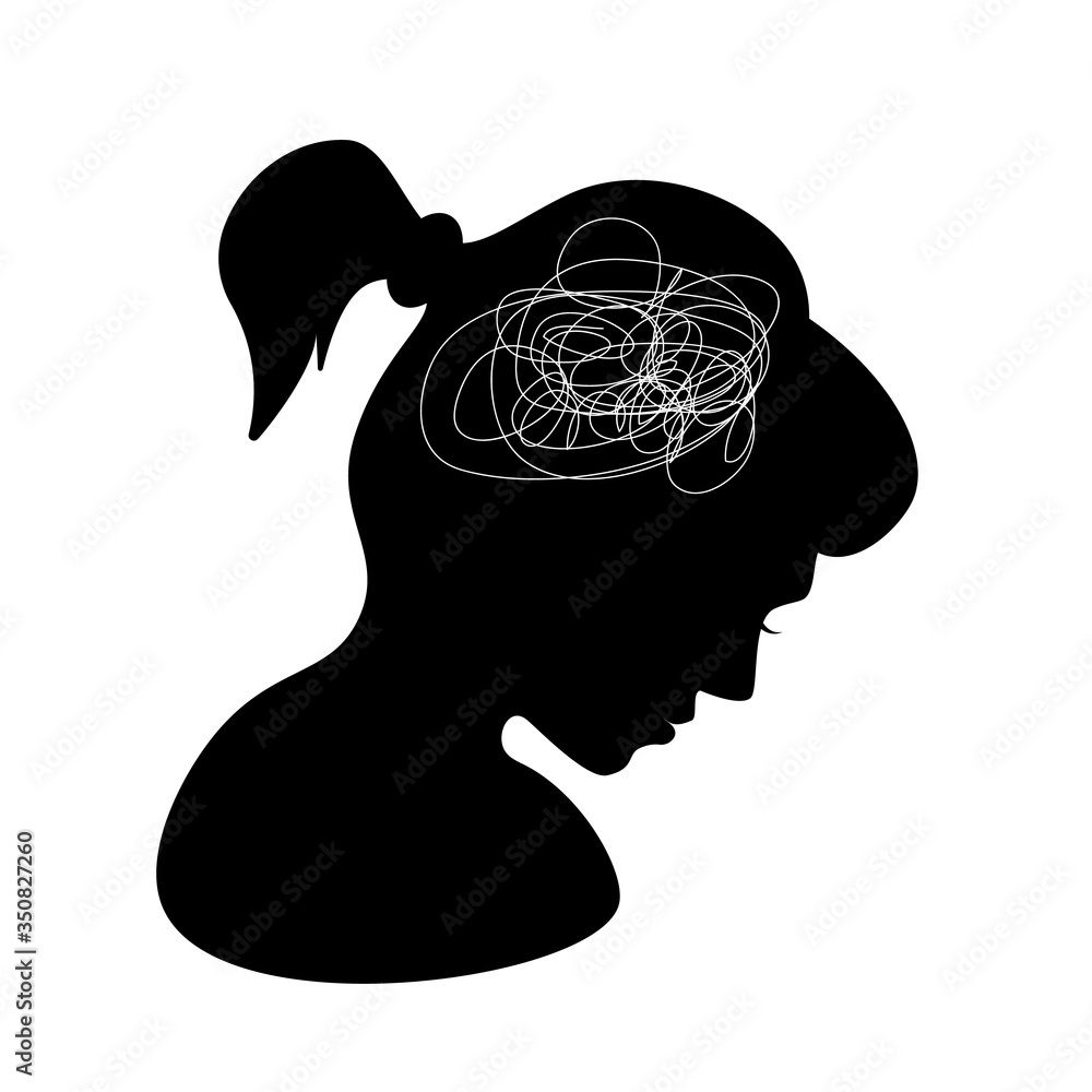 The concept of depression,loneliness,frustration.Monochrome ...