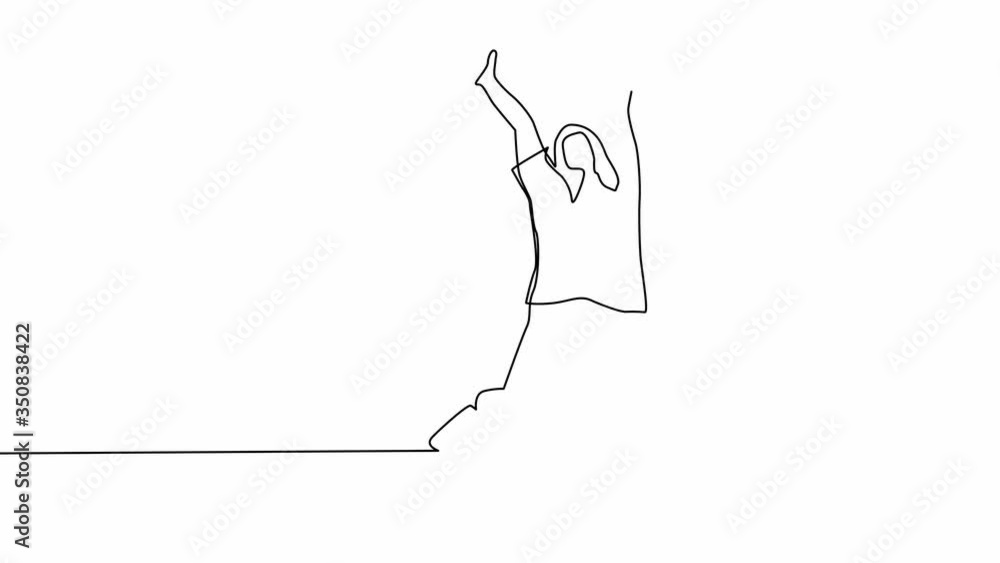 Self drawing simple animation of single continuous one line drawing ...