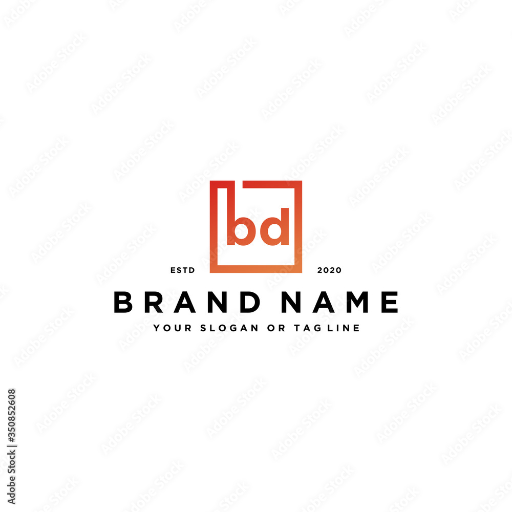letter bd logo design vector Stock Vector | Adobe Stock