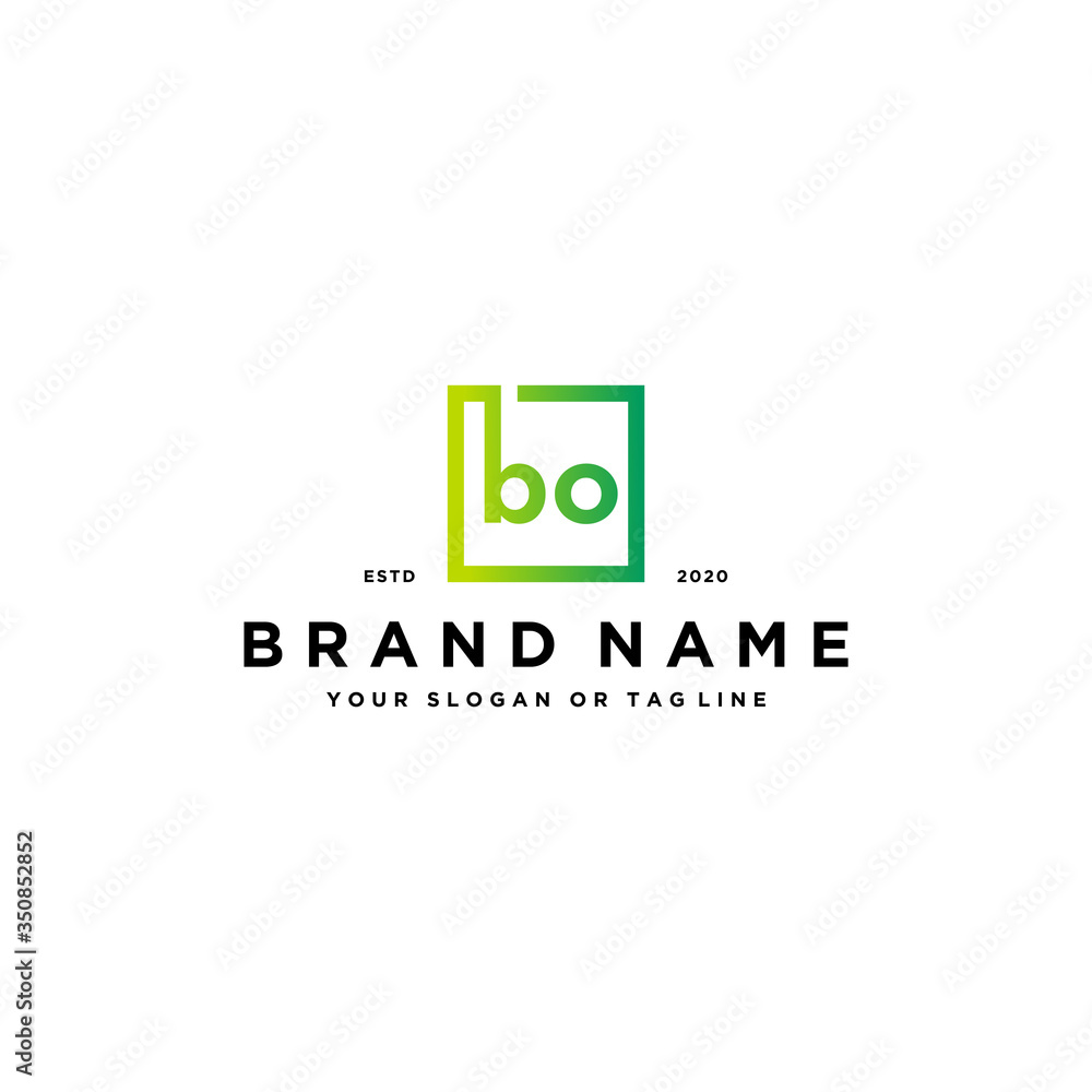 letter bo logo design vector Stock Vector | Adobe Stock