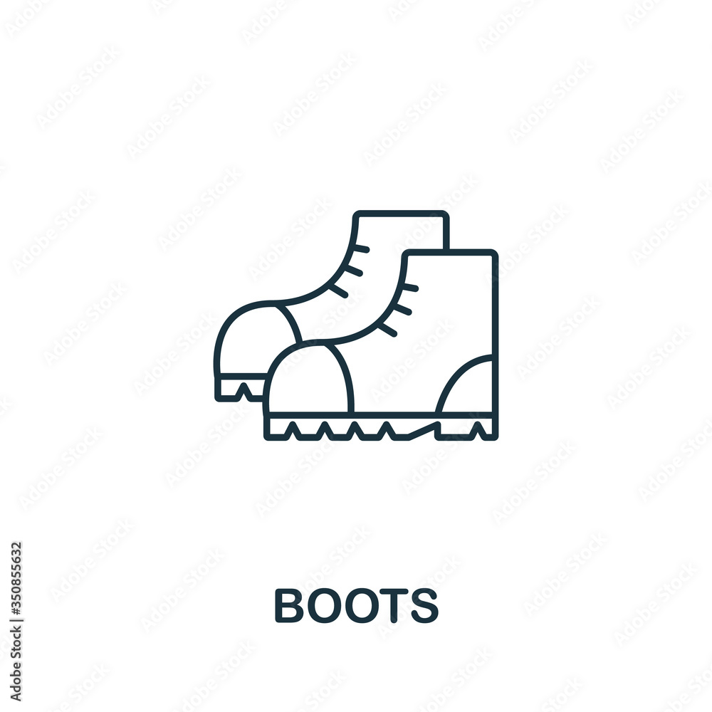 Boots icon from work safety collection. Simple line element Boots ...