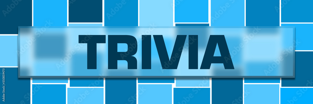 Trivia Blue Squares Grid Background Glass Layer Horizontal Stock ...
