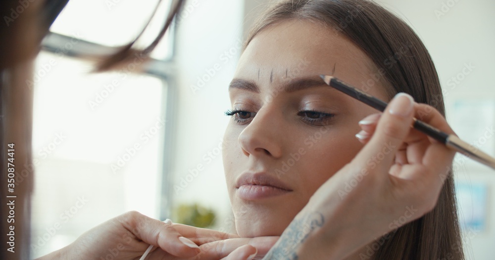 Microblading workflow beauty face Stock Photo | Adobe Stock