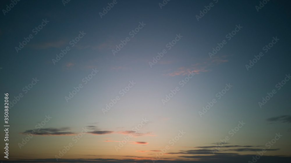 Clear,almost cloudless sky at sunset or sunrise with minimum of light ...